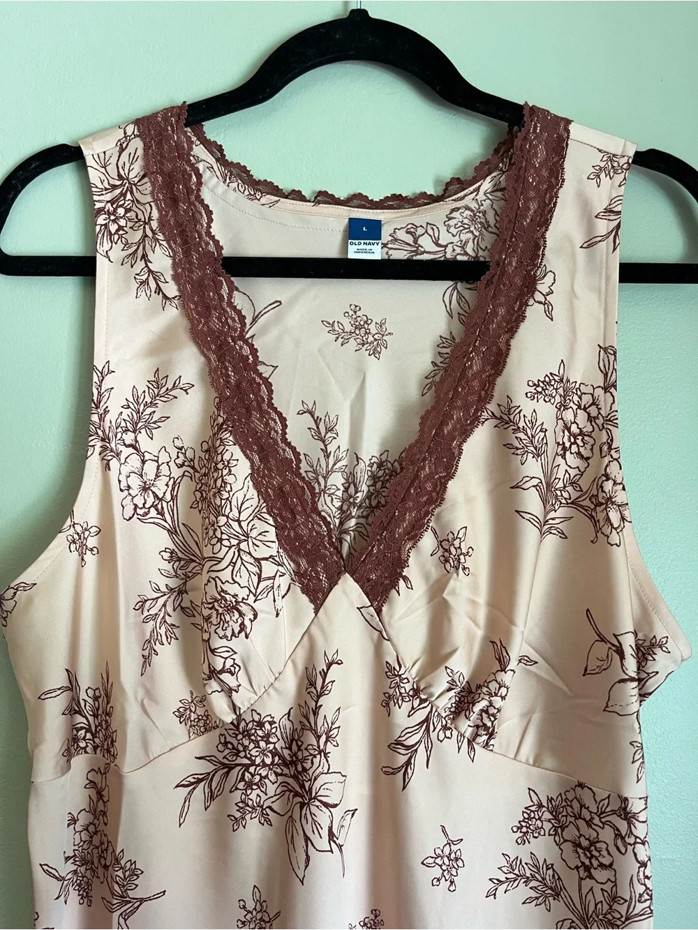 Old Navy | Dresses | Nwt Old Navy Blush Pink Silk Dress With Maroon ...